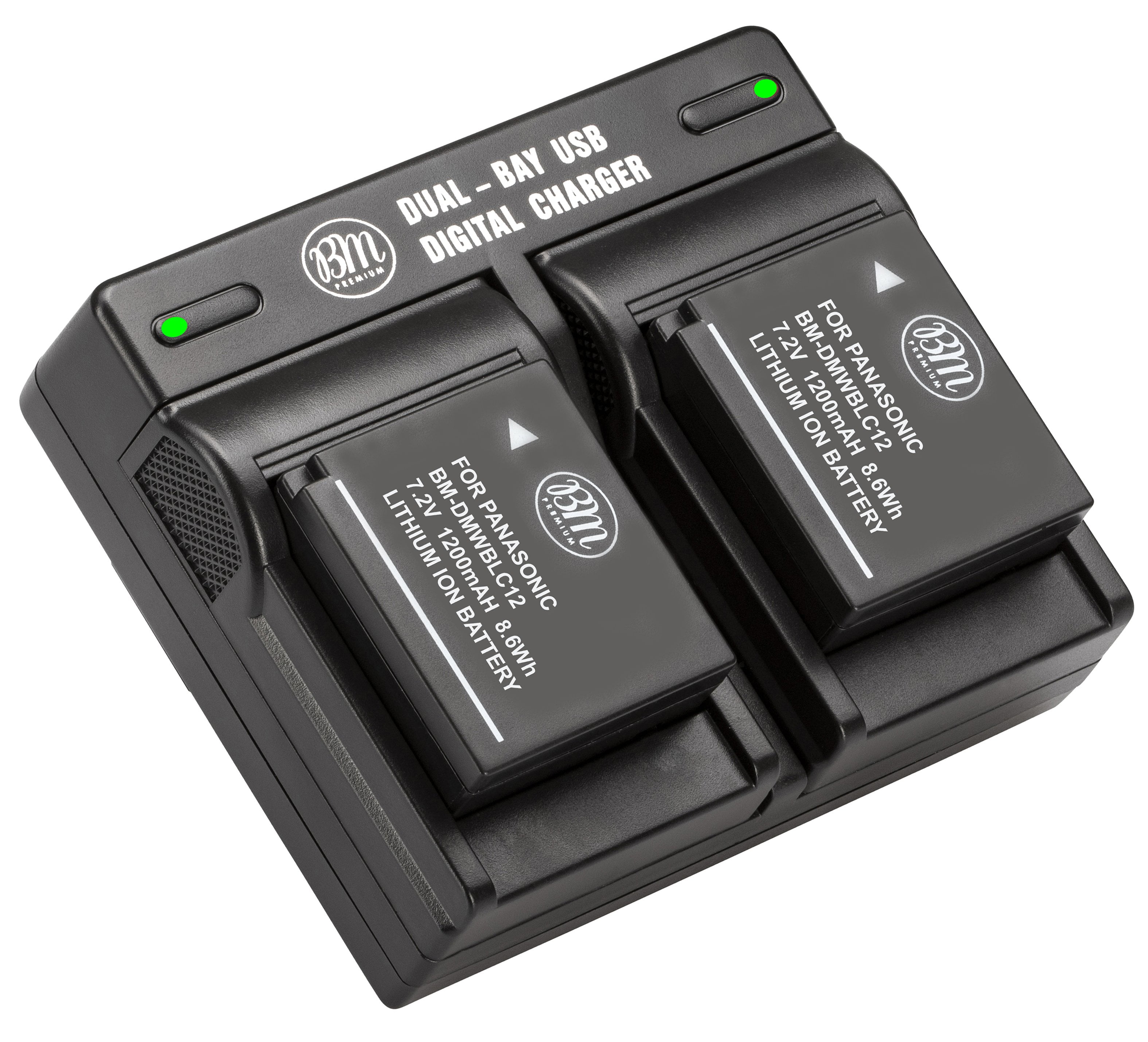BM 2 Pack DMW-BLC12 High Capacity Batteries and Dual Bay Charger for ...