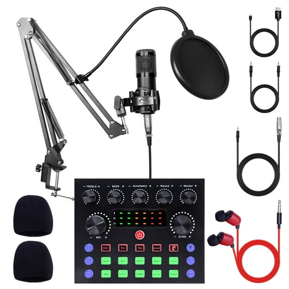 BM-800 Podcast Bundle with Voice Changer, Sound Card & Mic - Studio ...