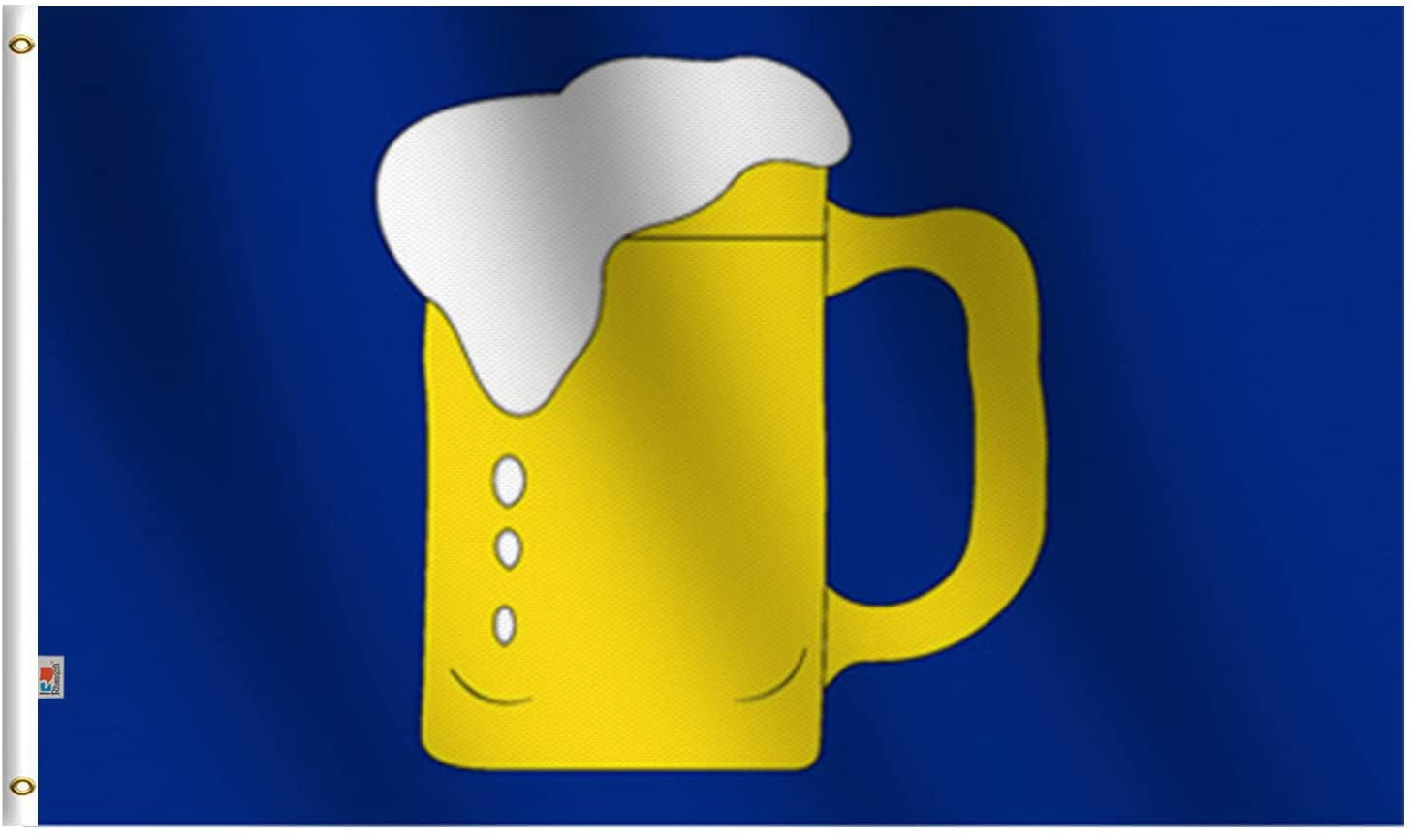 BM Beer Mug Flag, 3Ply Polyester Heavy Duty Double Sided Beer Mug ...
