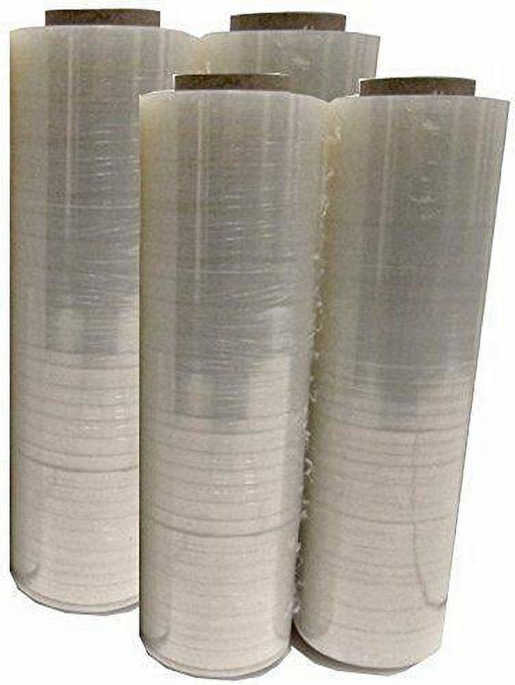 BM Paper 18" x 1500 Square Feet 80 Gauge 4 Rolls Pallet Wrap Stretch Film Hand Shrink Wrap ...