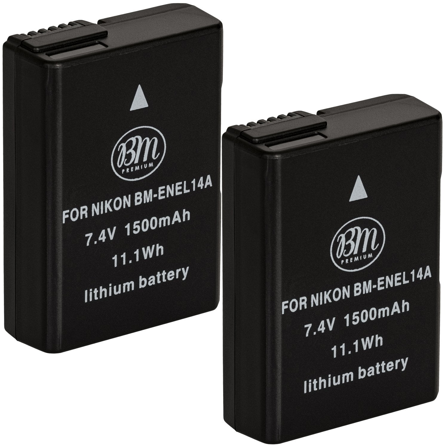 BM Premium Rechargeable Battery EN-EL14A, 1500mAh Li-ion for Nikon ...