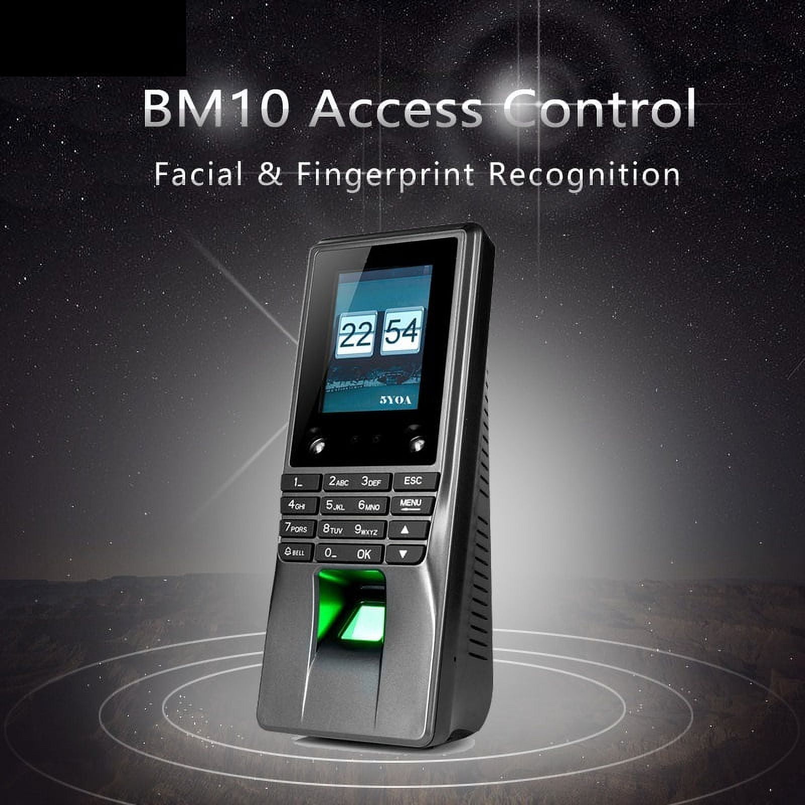 Bm10 Biometric Facial Face Fingerprint Access Control Time Attendance Machine Electric Sensor