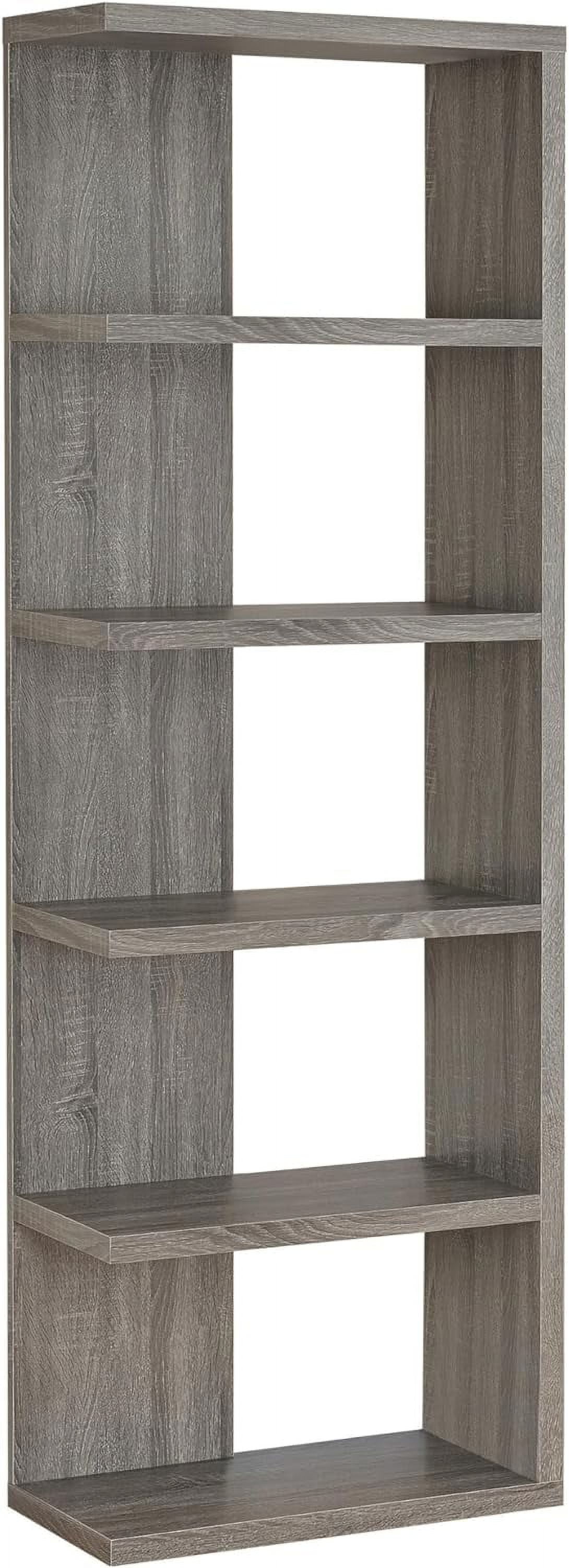 BM159073 Spacious Semi-Backless Wooden Bookcase Gray - Walmart.com