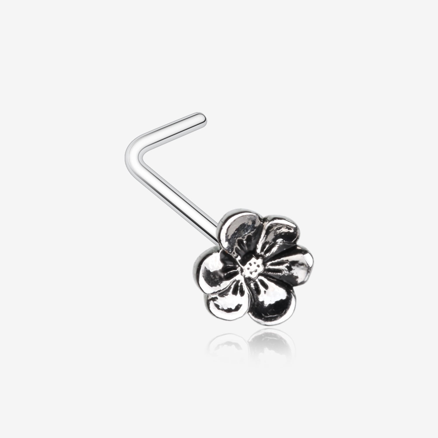 BM25 Anemone Flower L-Shaped Nose Ring - Walmart.com