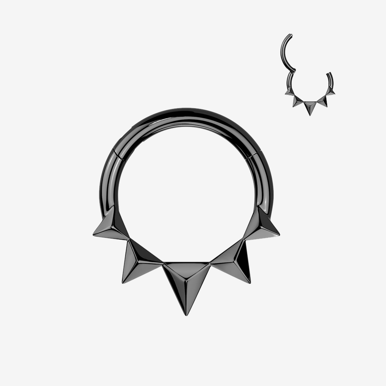 BM25 Blackline Quinta Triangle Prism Spike Clicker Hoop Ring - Walmart.com