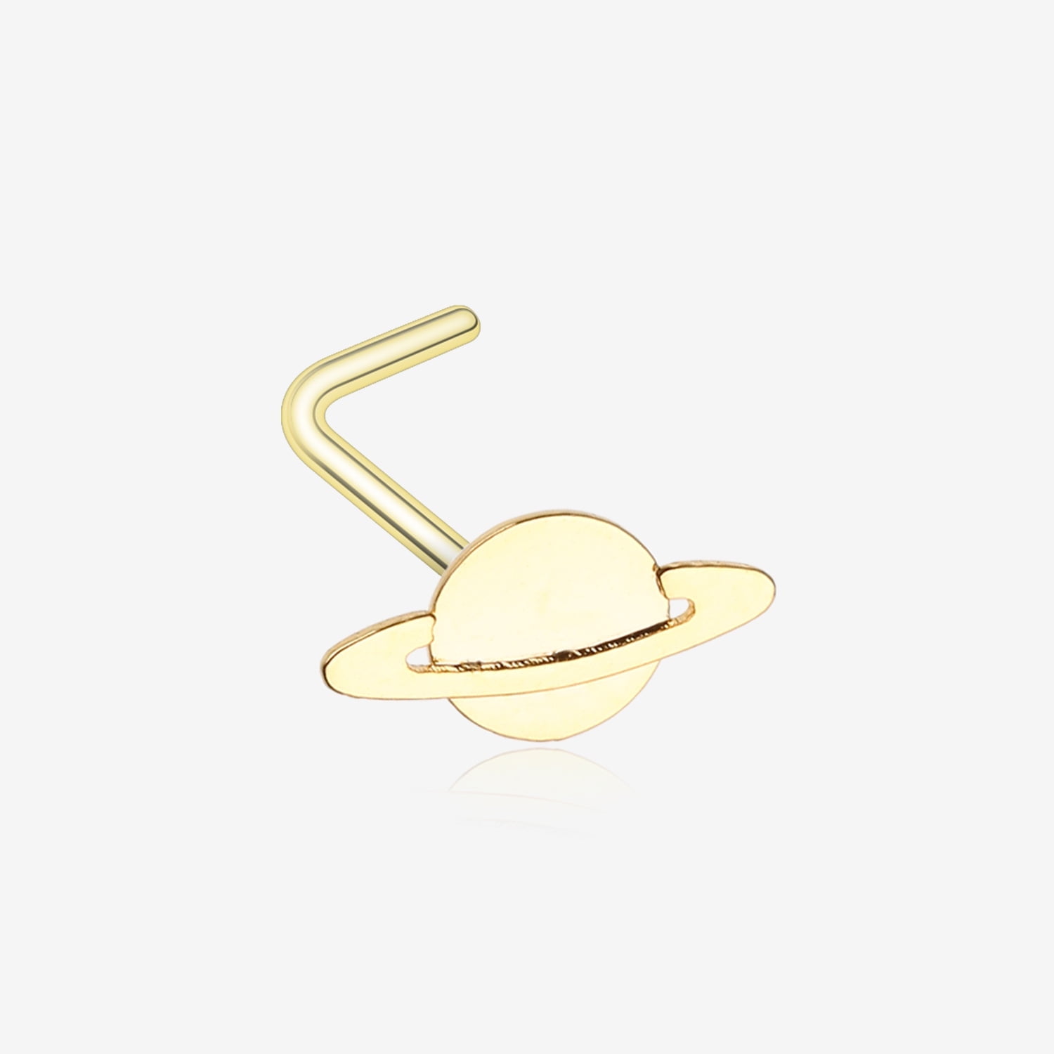 BM25 Golden Saturn Planet L-Shaped Nose Ring-Gold - Walmart.com