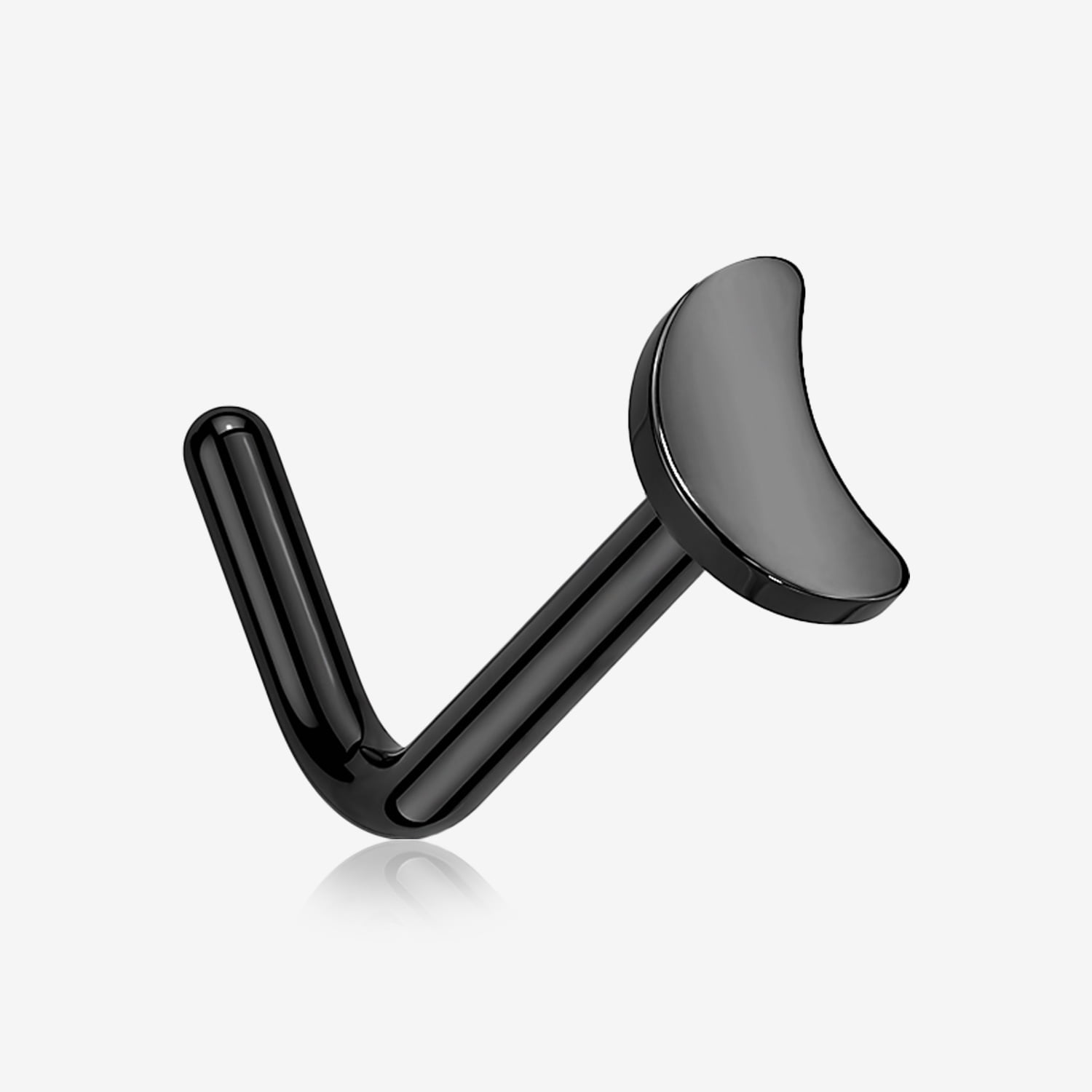 BM25 Implant Grade Titanium Blackline Crescent Moon Icon L-Shaped Nose ...