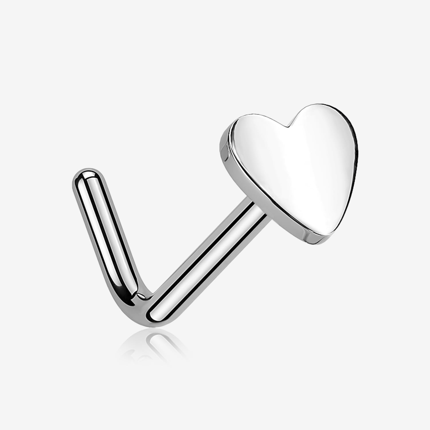 BM25 Implant Grade Titanium Heart Icon L-Shaped Nose Ring - Walmart ...