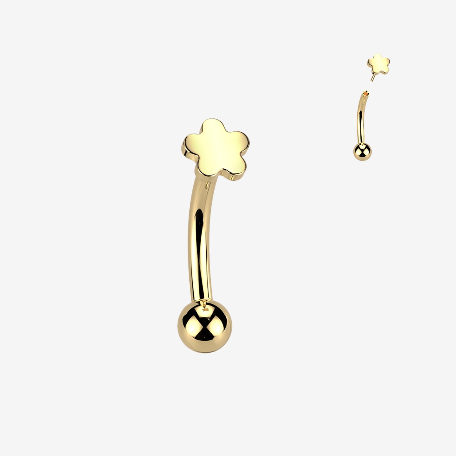 BM25 Implant Grade Titanium OneFit Threadless Golden Flower Icon Top ...