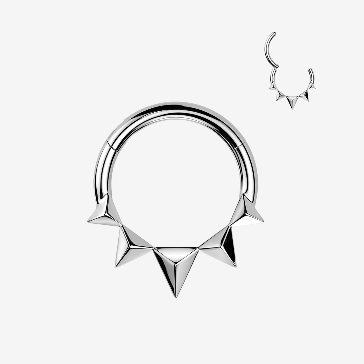 BM25 Quinta Triangle Prism Spike Clicker Hoop Ring - Walmart.com