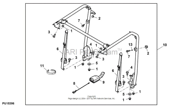 BM25051 ROPS fits JOHN DEERE (New OEM) - Walmart.com