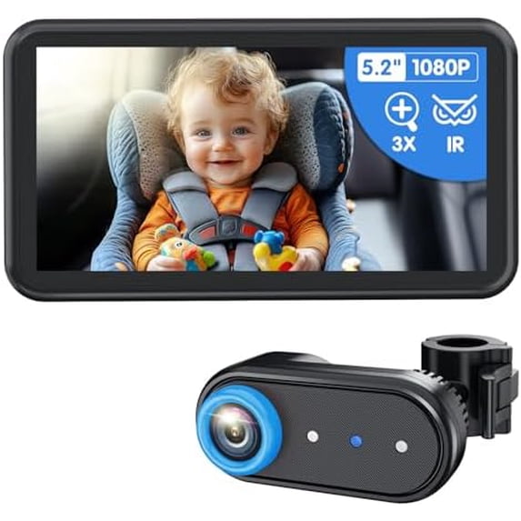 BM2A Camera - 3X Zoom to See Clearly, 5.2" 1080P Display & IR Night ...