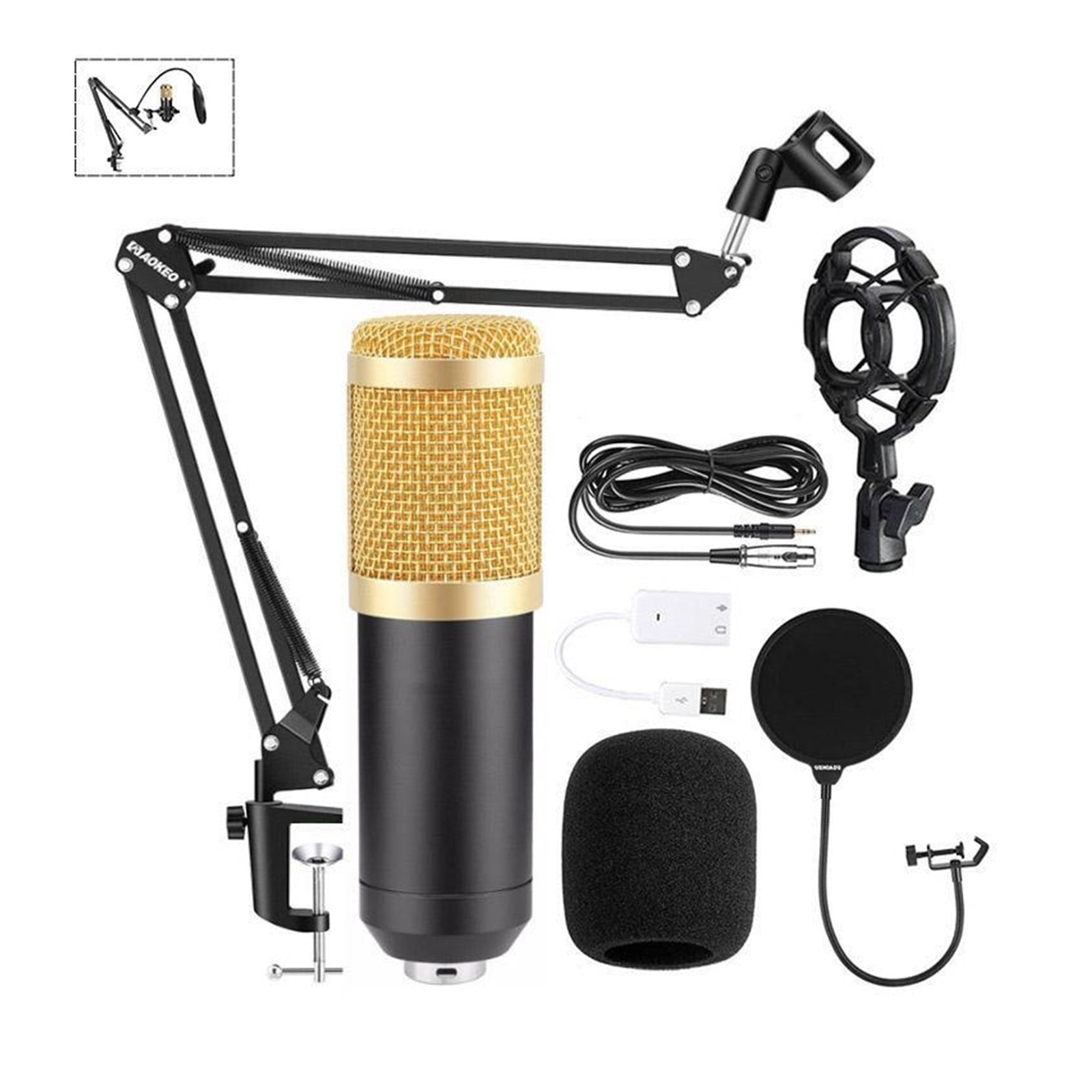 BM800 V10XPro Mixer Sound Card Studio Audio Mixer Singing Noise ...