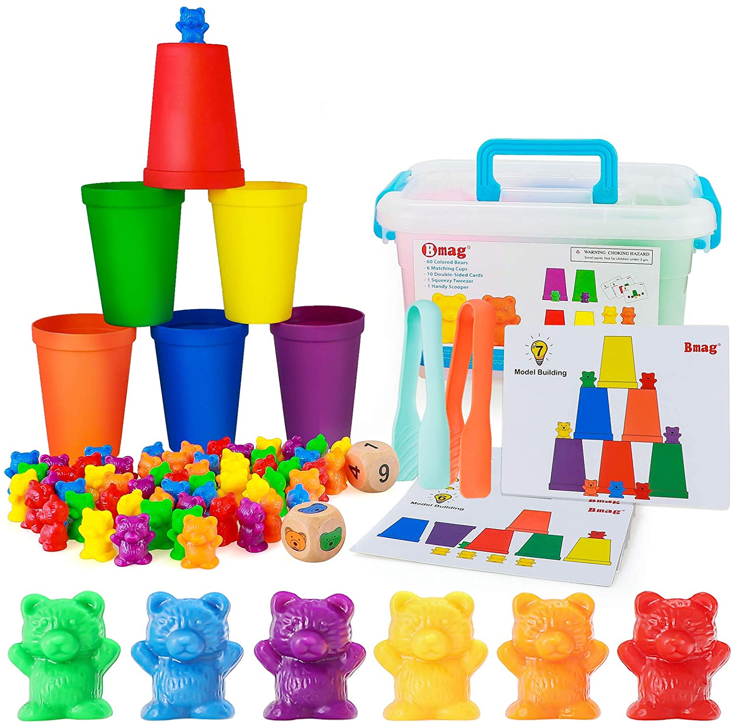Skoolzy Rainbow Counting Butterflies with Matching Sorting Cups ...
