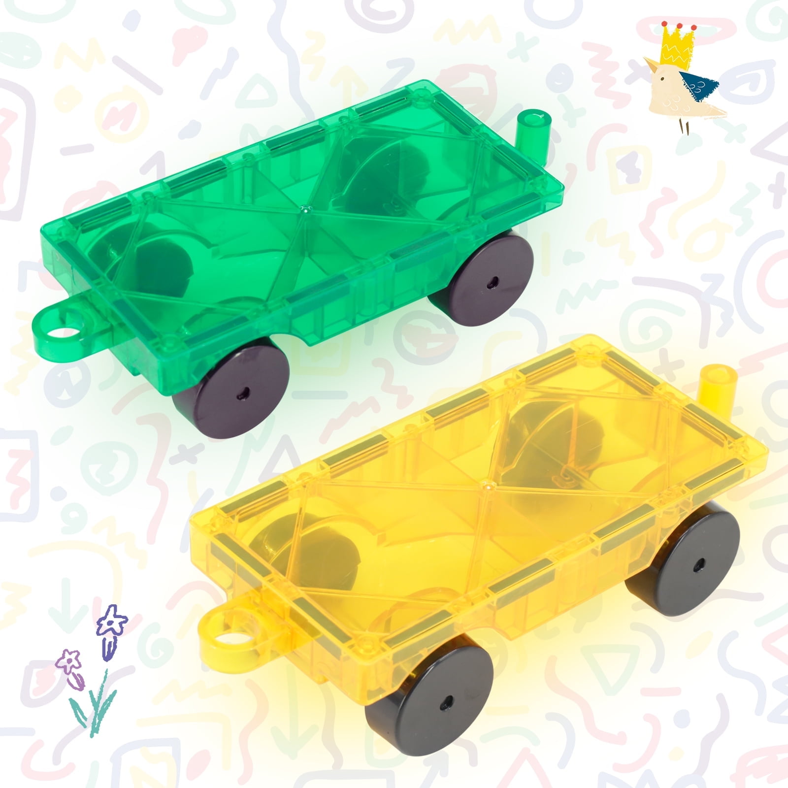 BMAG Magnetic Car Set, 2PCS Magnetic Tiles Truck Toy, STEM Magnet ...