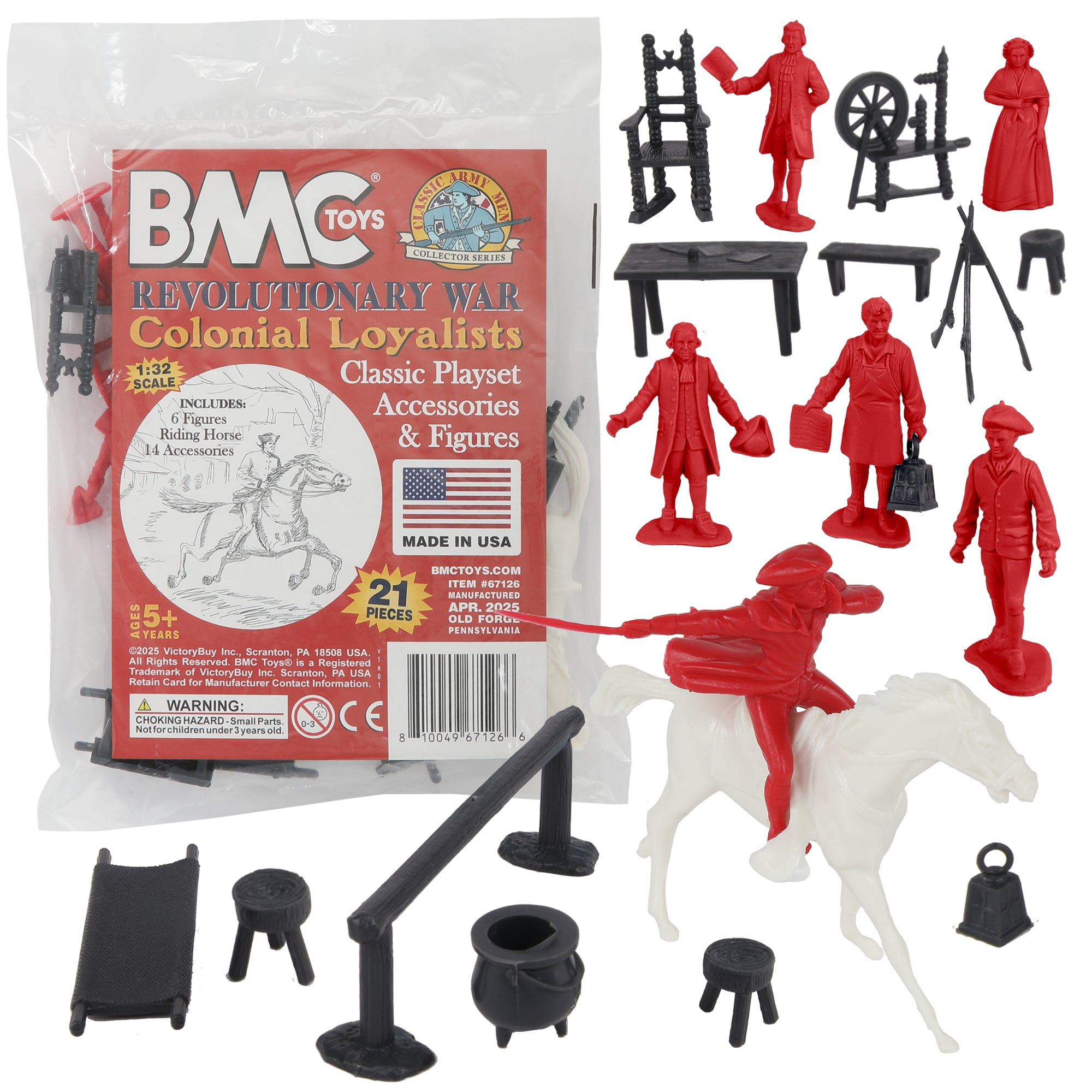 BMC Classic American Colonial British Loyalist - Red 21pc Plastic ...