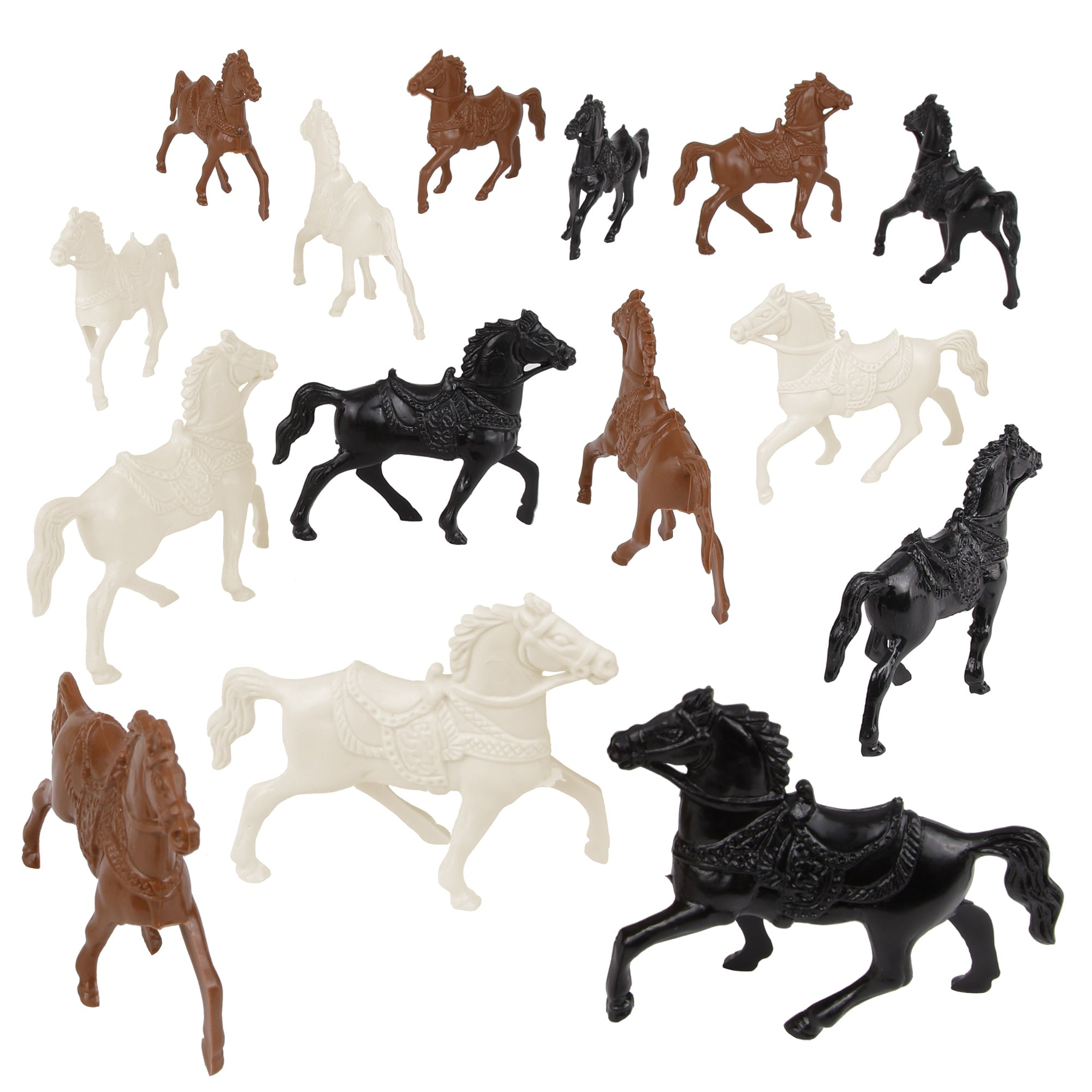 BMC Classic Lido Riding Horses - 15pc Plastic Figure Playset 45mm ...