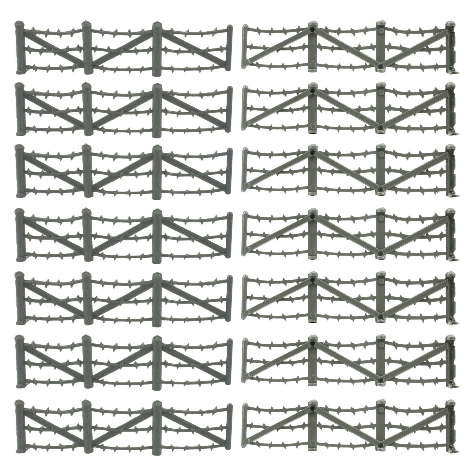 BMC Classic Marx Barbed Wire Fences - 20pc Gray Plastic Army Men Accessories - Walmart.com