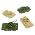 BMC Classic Payton Anti-Aircraft Tanks - 4pc Tan Green Plastic Army Men ...