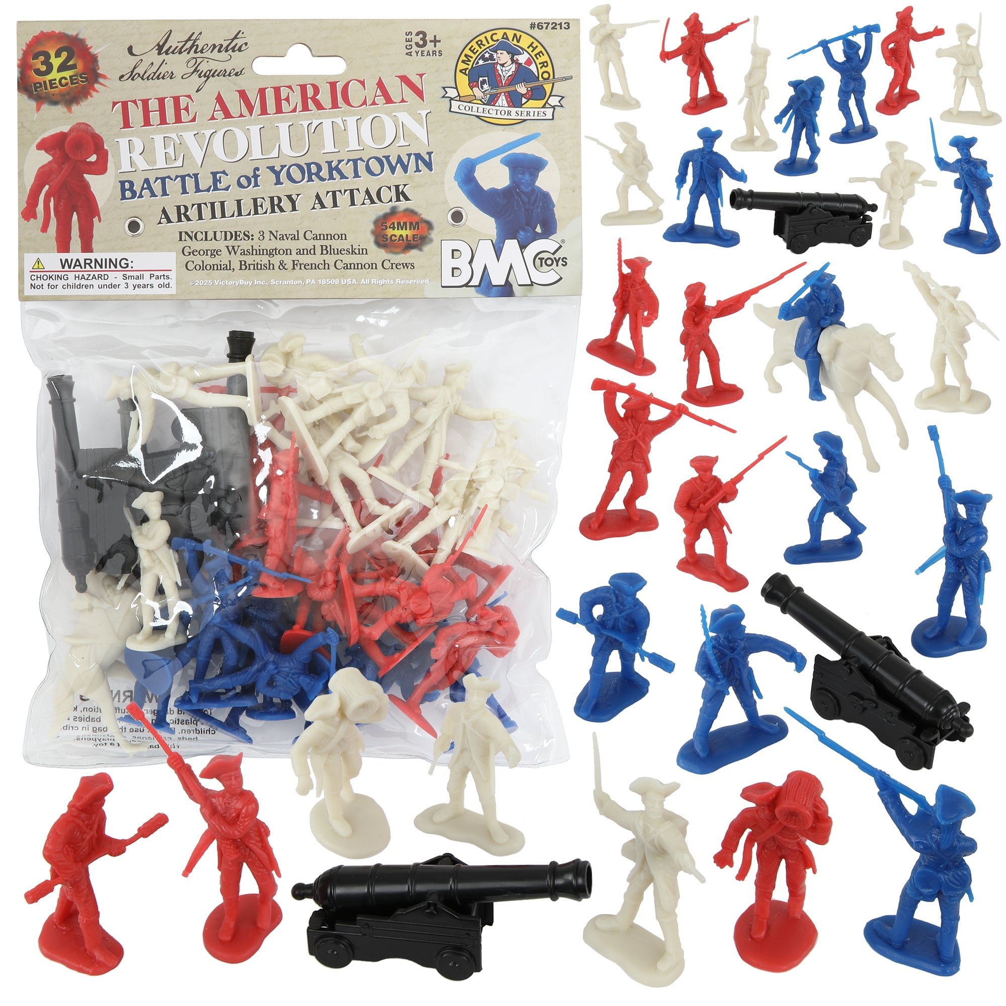 BMC Revolutionary War Yorktown Artillery Crews - 32pc Plastic Soldiers ...