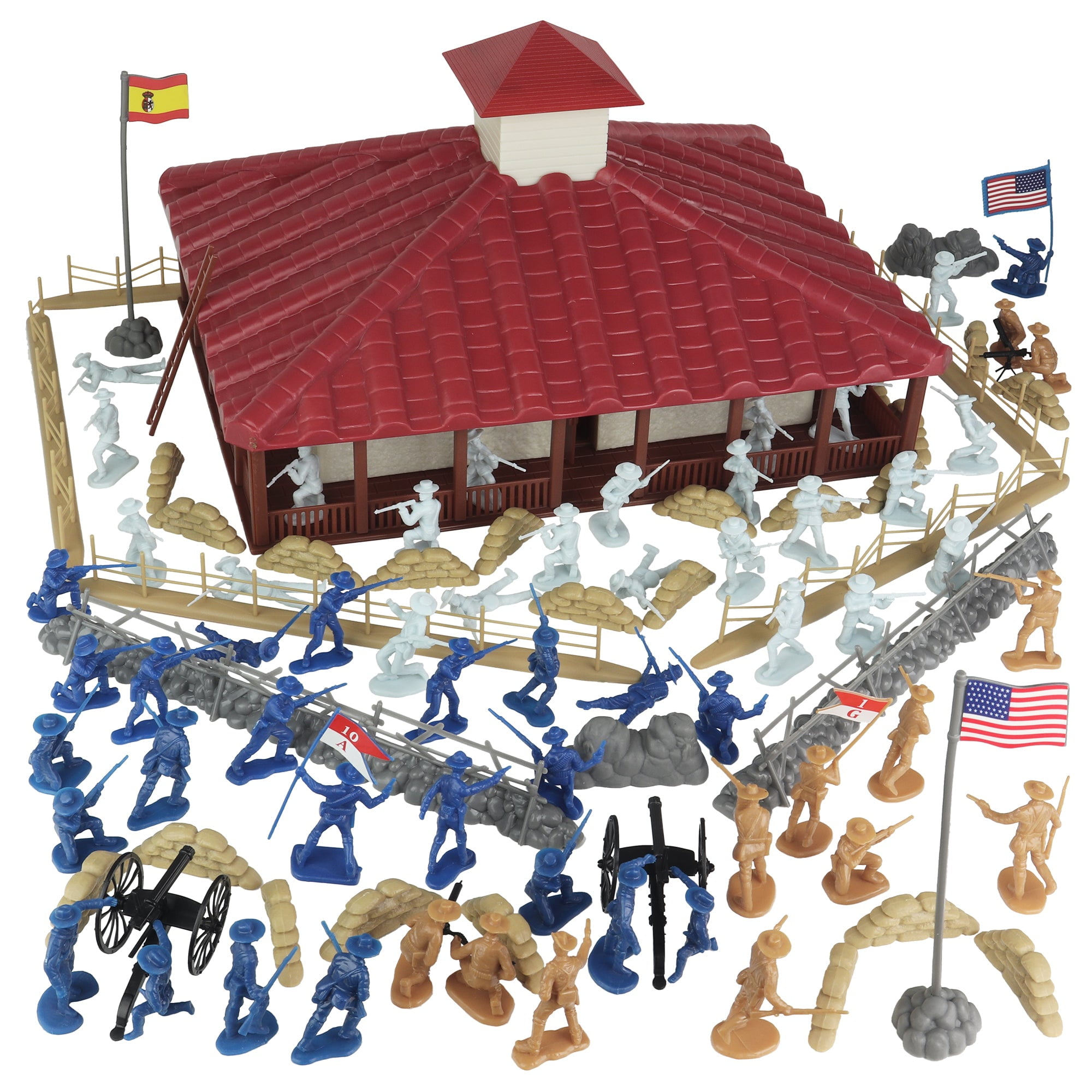 BMC San Juan Hill Rough Riders - Plastic Army Men Playset Boxed 102pc ...