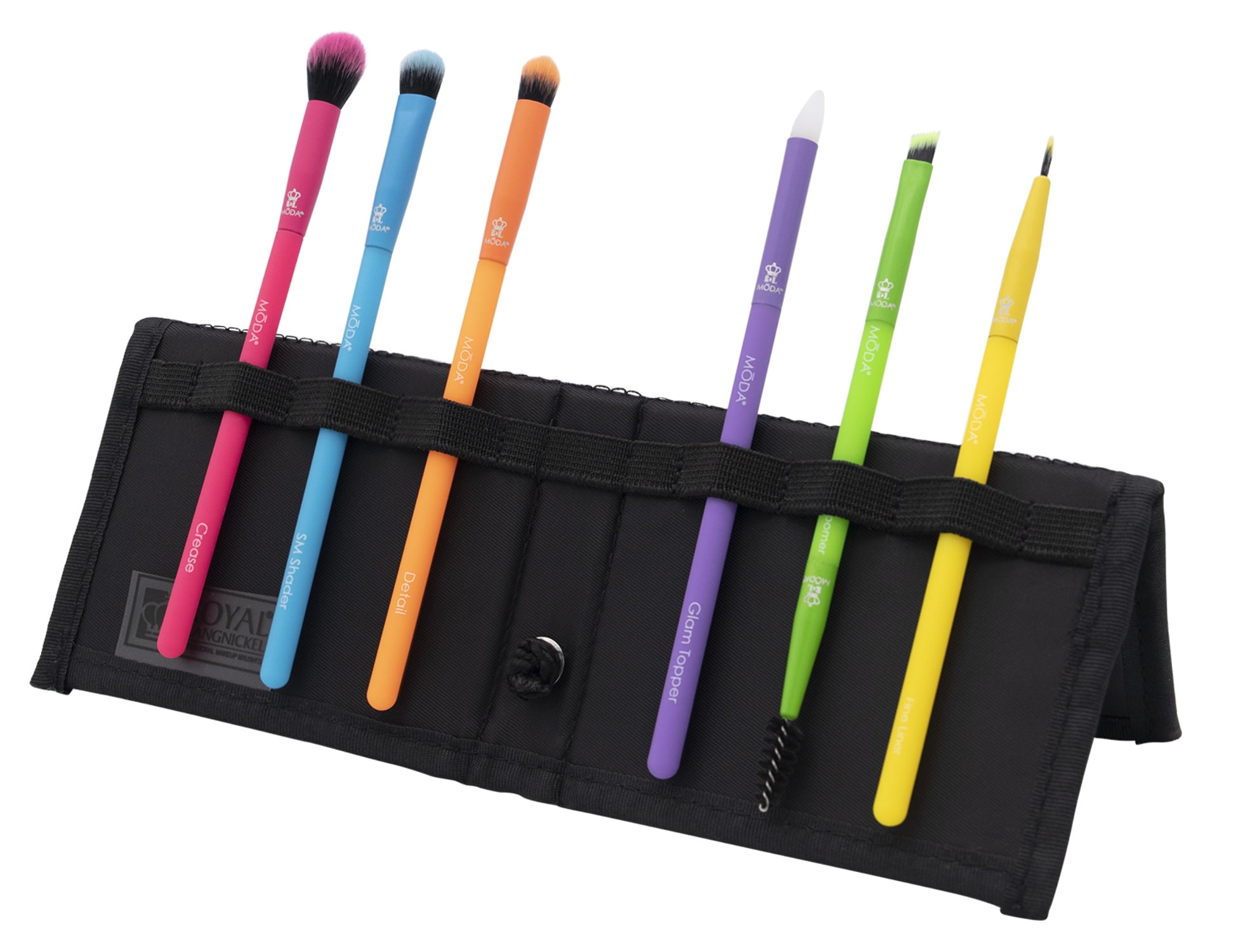 Moda Brush Totally Electric 7pc Bright Eye Flip Makeup Brush Set ...