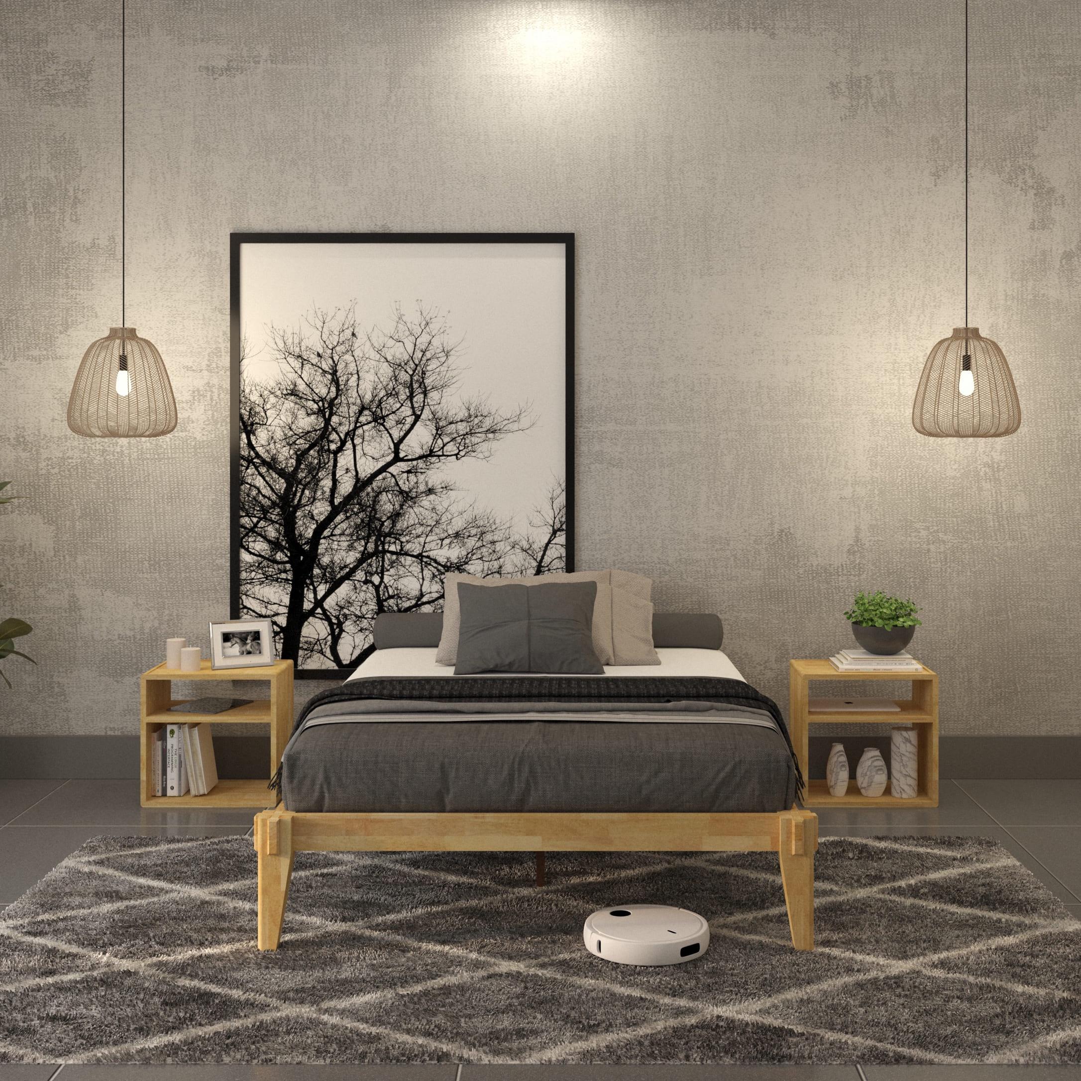 Nexera Full Size Platform Wood Bed Frame, Natural Maple - Walmart.com