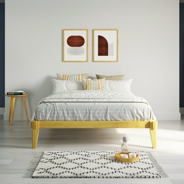 Baxton Studio Romy Queen Size Ash Brown Finished Wood Bed Frame ...