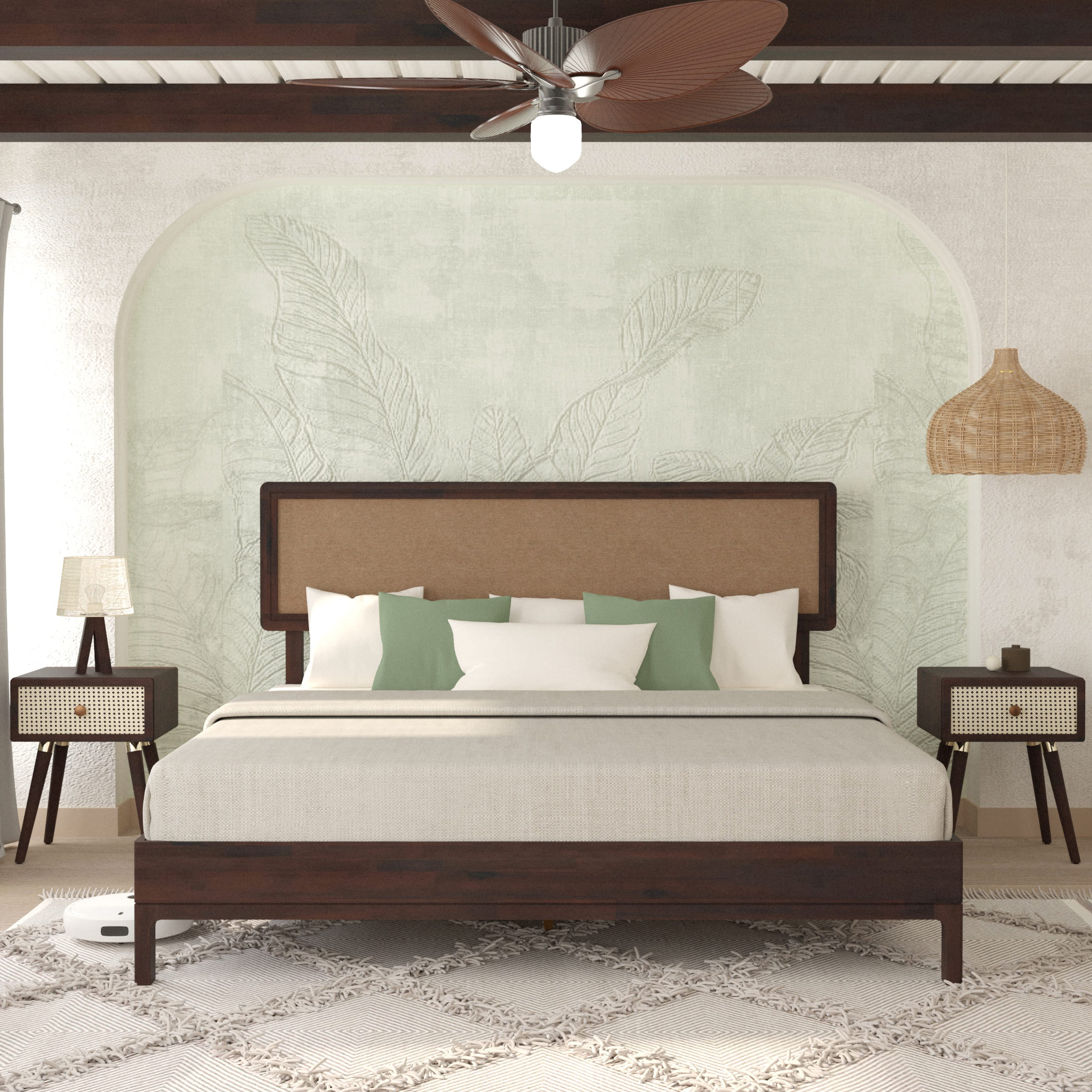 Woodmont 4-piece Eastern King Platform Bedroom Set Rustic Golden Brown ...