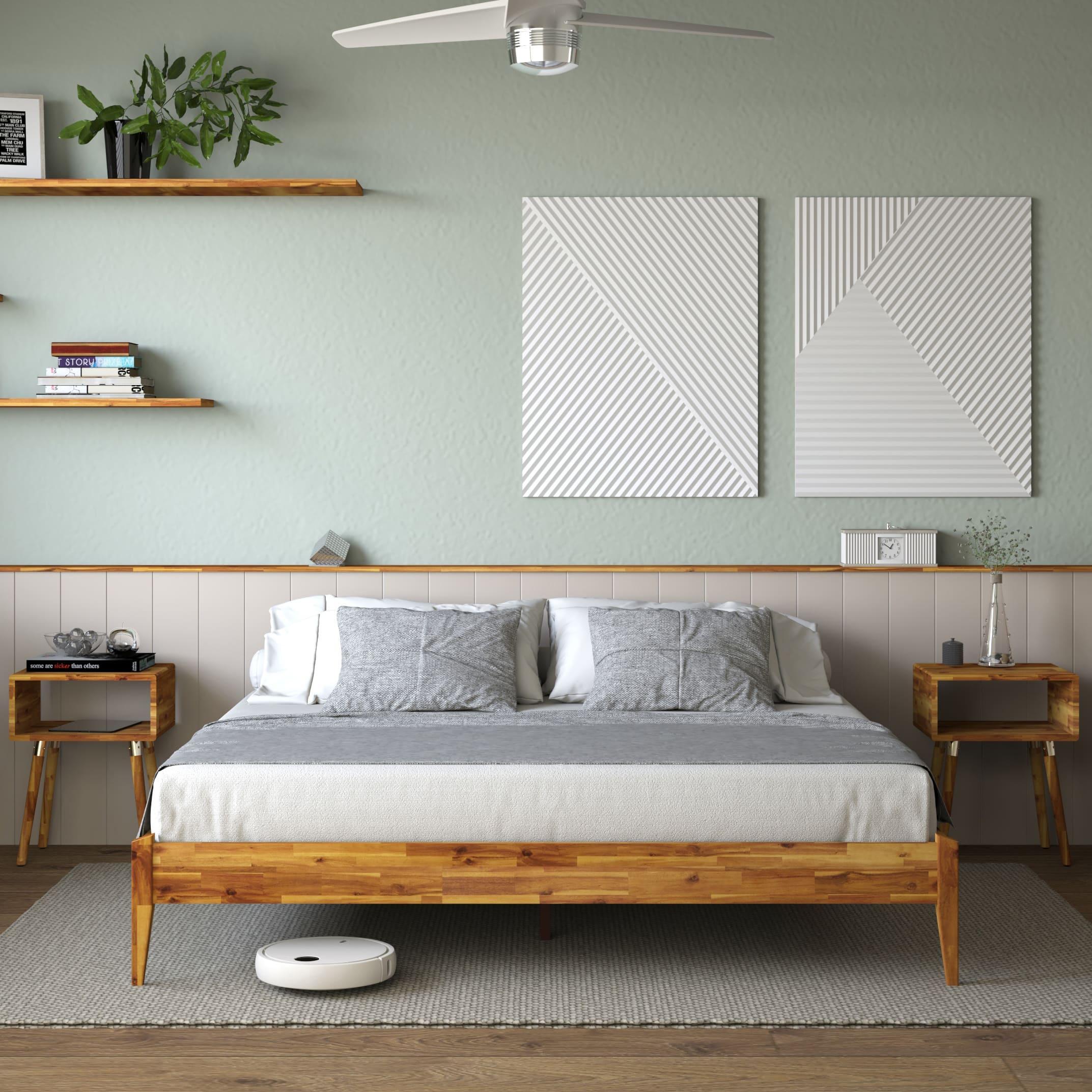 Zinus Marissa 12" Deluxe Wood Platform Bed Frame, Antique Espresso ...