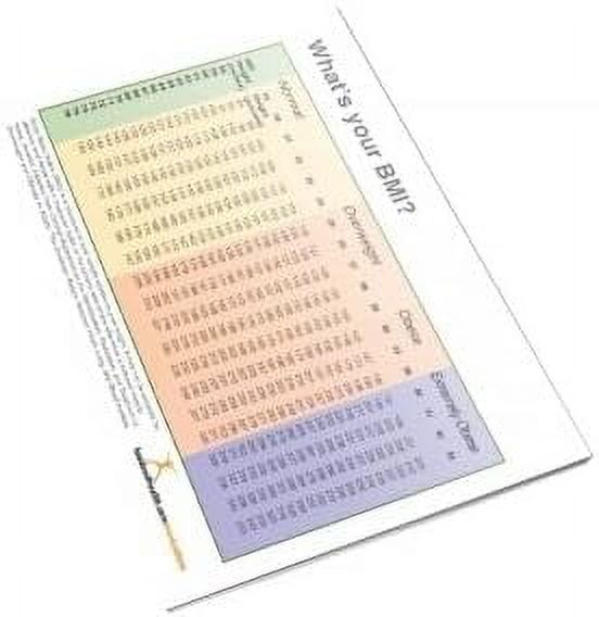 BMI Chart Handout Tearpad - Walmart.com