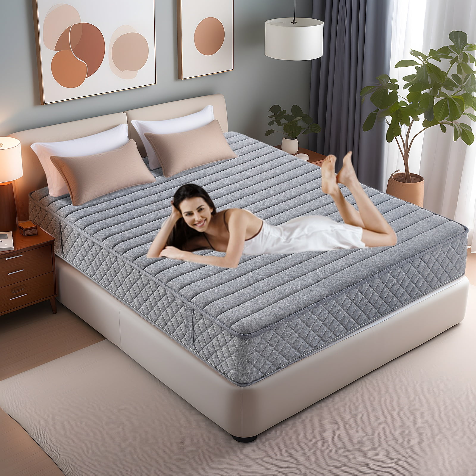 BMMB 10 Inch Queen Breathable Freshing Cooling Memory Foam and Pocket ...