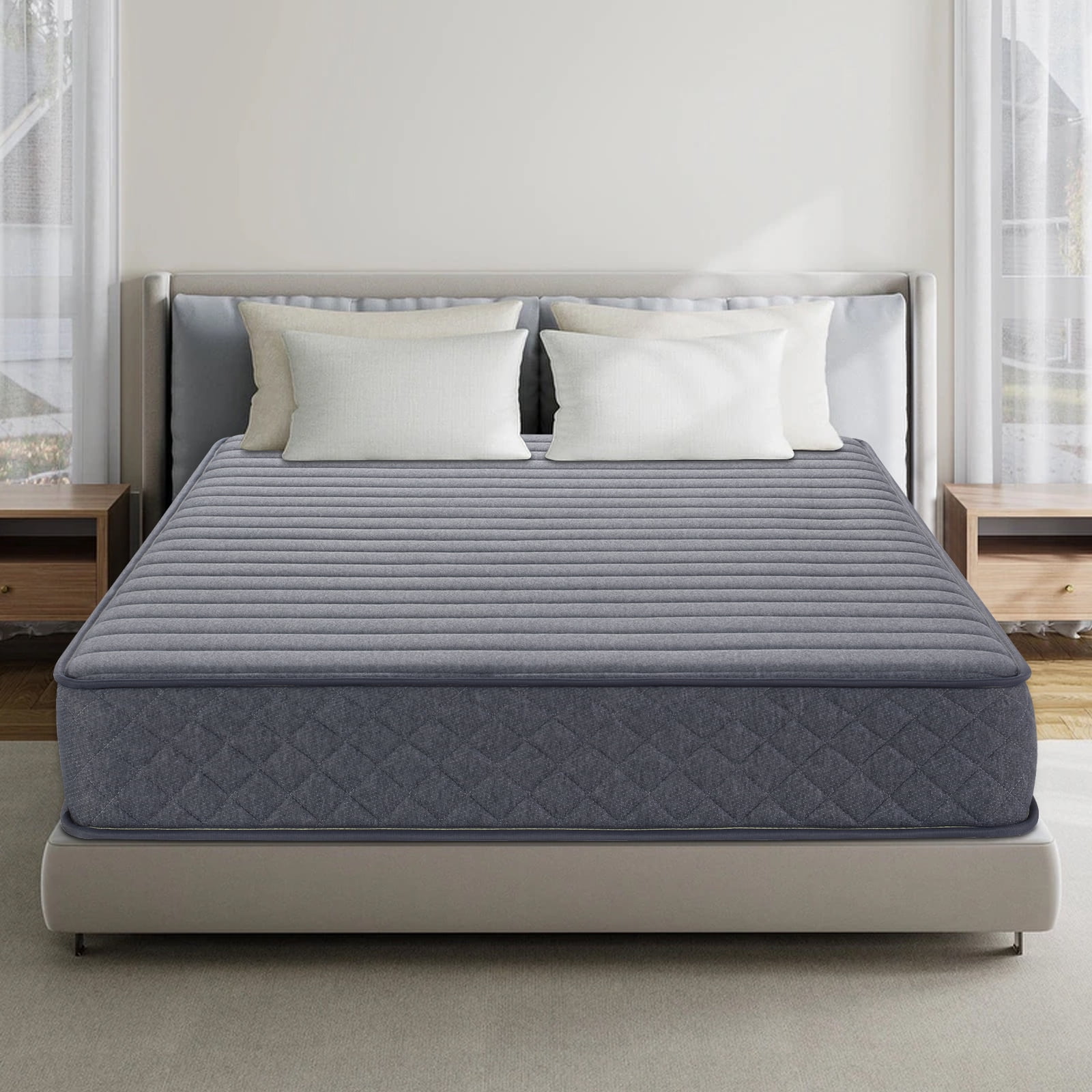 BMMB 12 Inch King Size Premium Memory Foam High Quality Pocket Coils ...