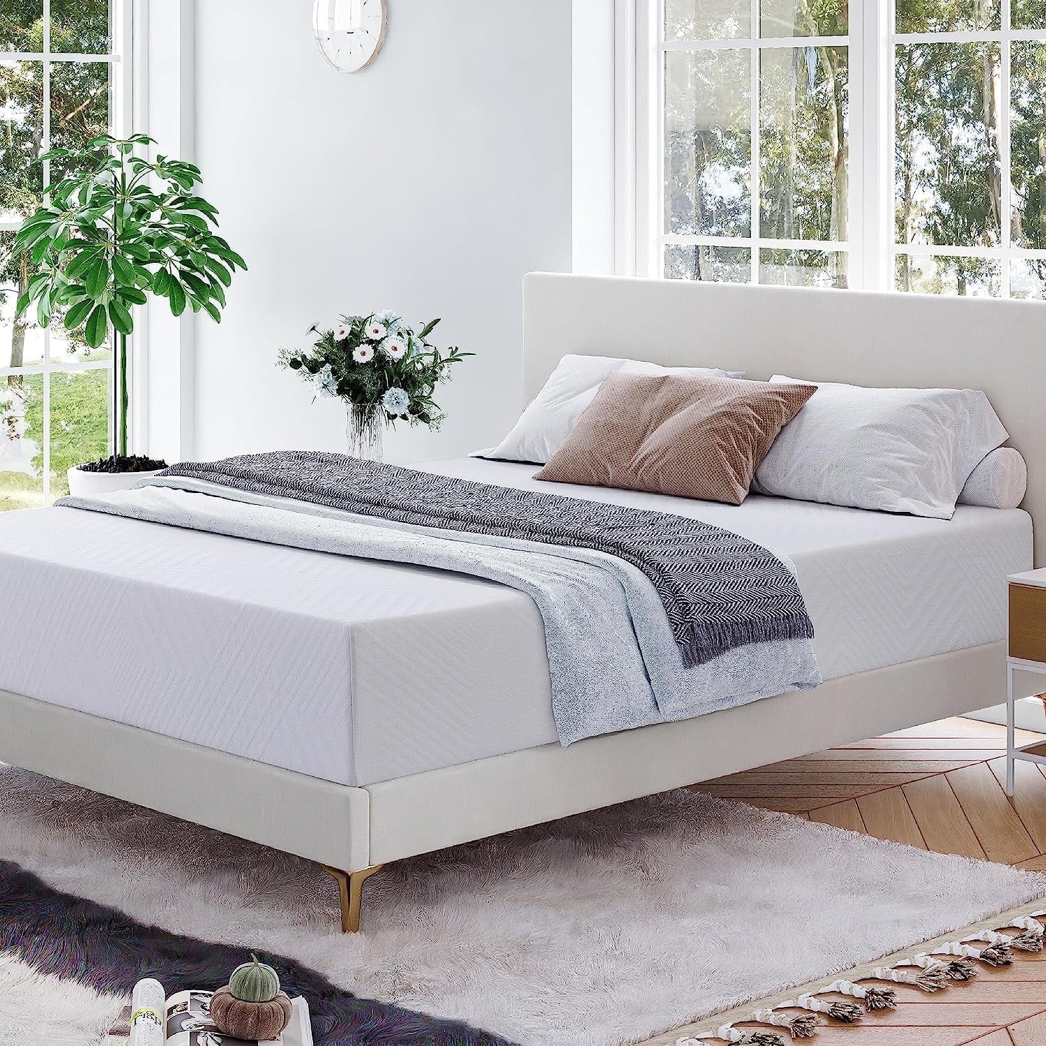 BMMB 6 Inch Twin Mattress,Gel Memory Foam Mattress,Breathable Cover,Bed ...