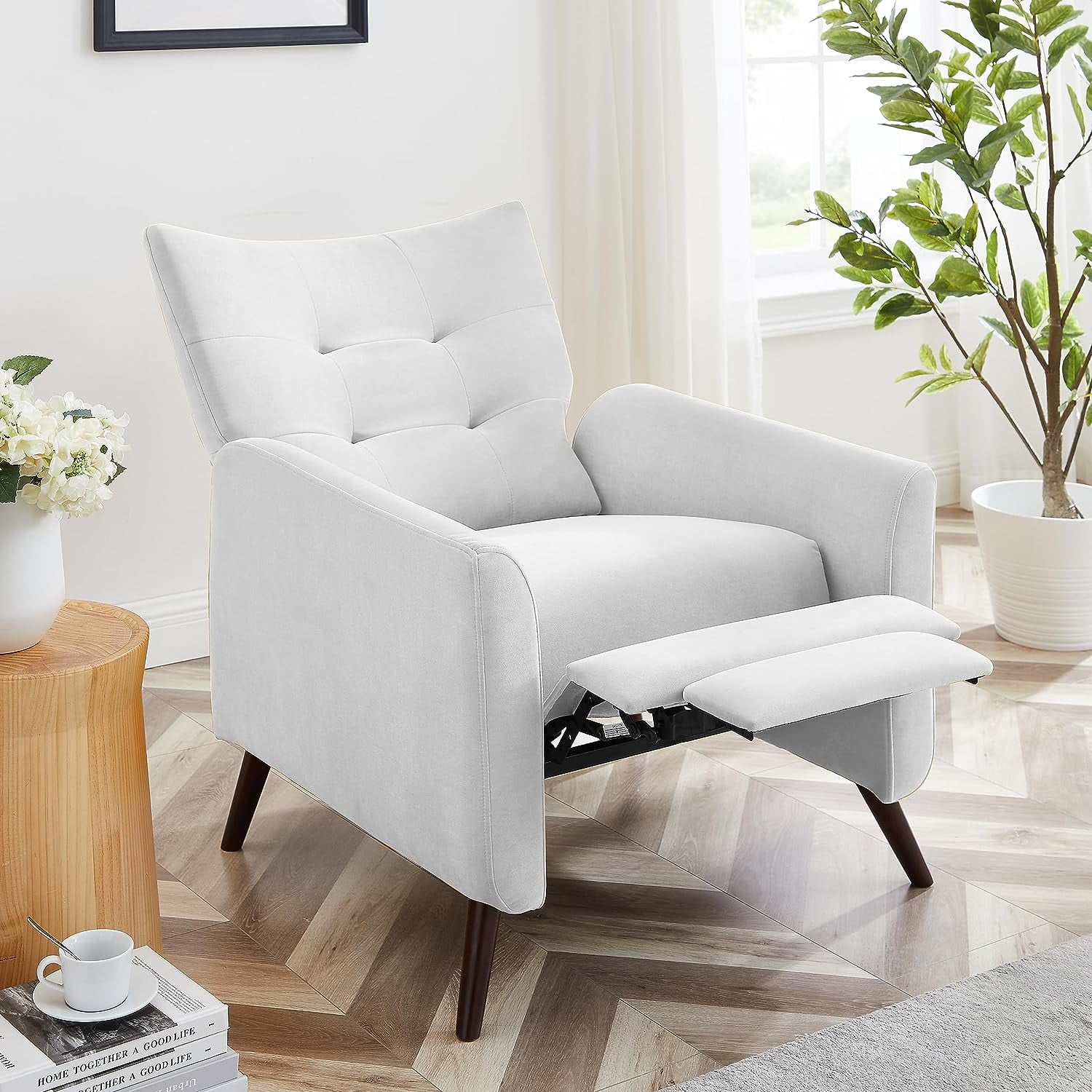 BMMB Velvet Recliner Chair Lounge Chair Self-Adaption Recliner Chairfor ...