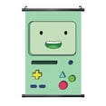 BMO Adventure Time Black Plastic Shaft Hanging Poster Canvas Wall ...