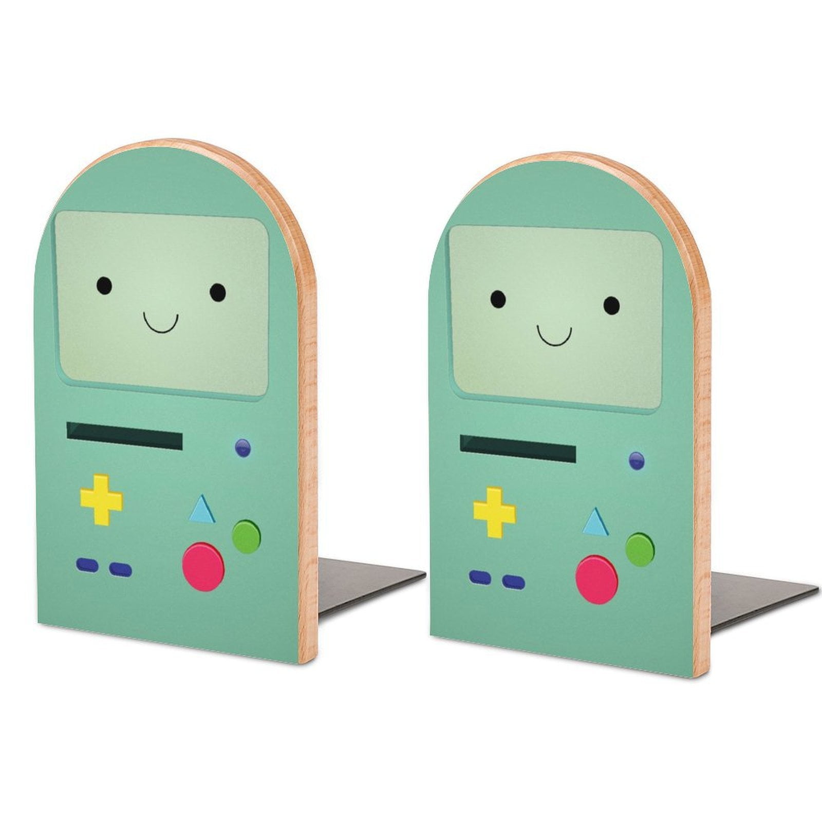 BMO Adventure Time Bookends Wood Book Divider Decor Shelves Non-Skid ...