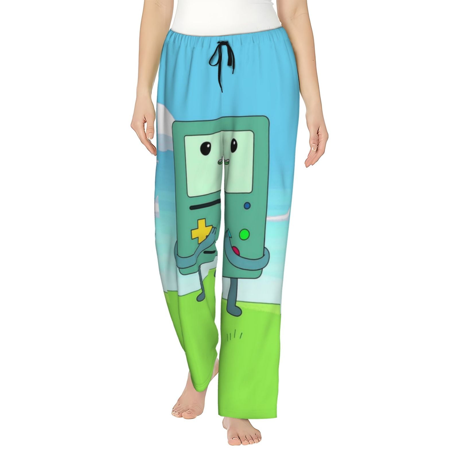 BMO Adventure Time Cartoon Women's Pajama Pants Lounge Daily Novelty ...