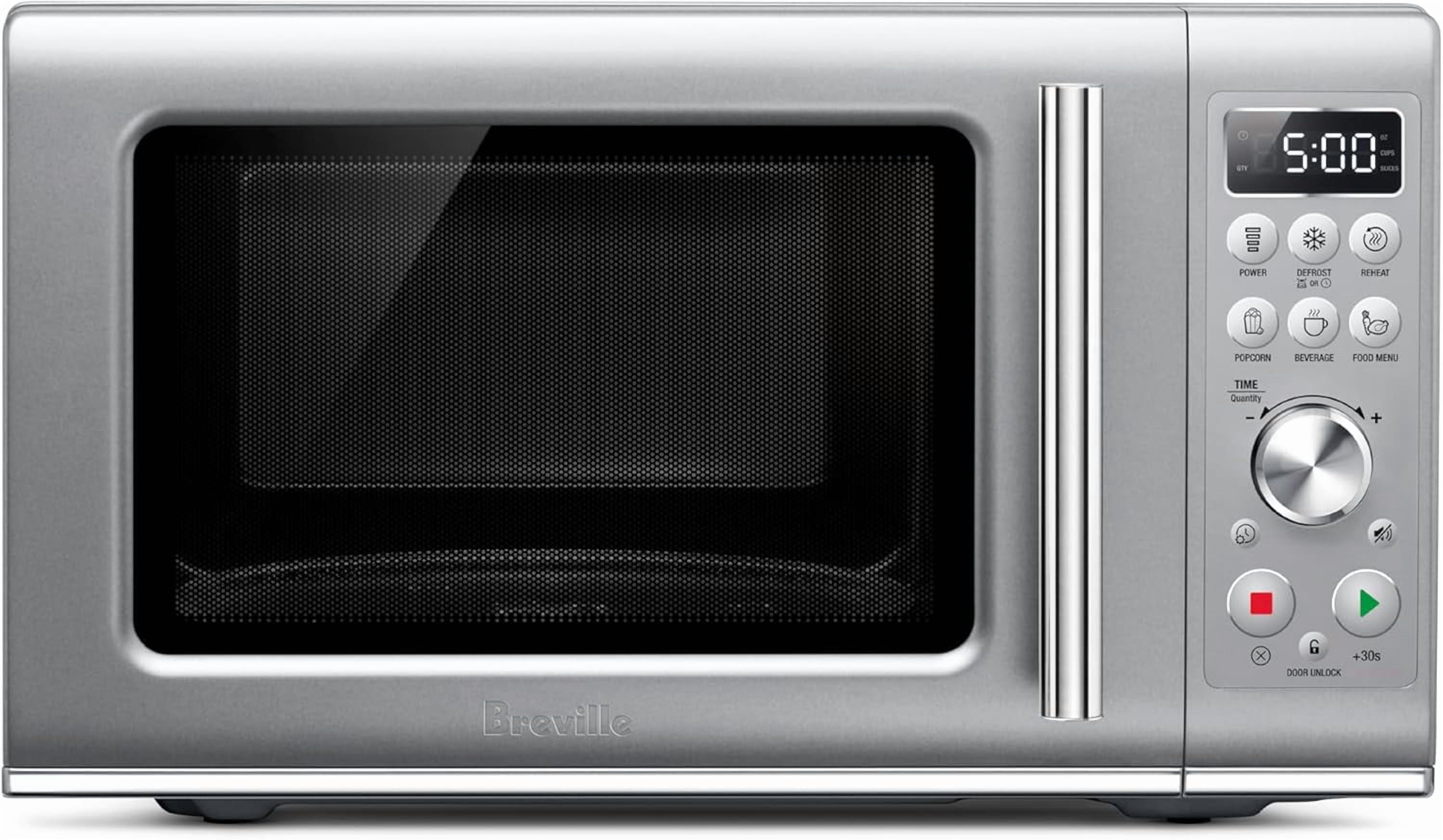 BMO650SIL Compact Wave Soft Close Countertop Microwave Oven, Silver ...