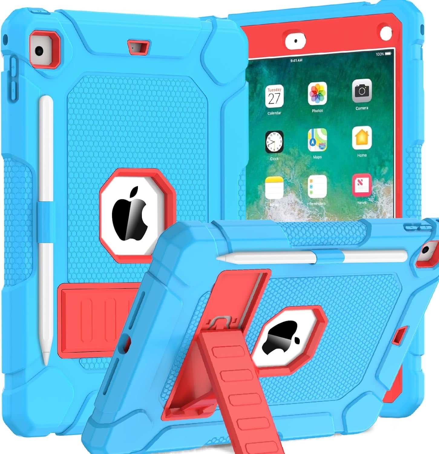 BMOUO Case for iPad 6th 5th Generation (9.7 inch, 2018/2017), Shockproof Protective iPad 9.7 ...