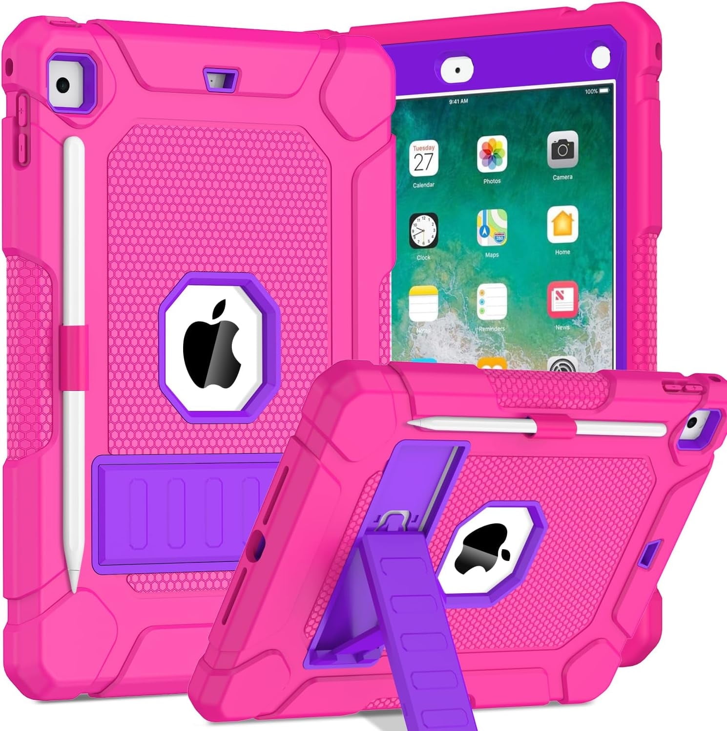 BMOUO Case for iPad 6th 5th Generation (9.7 inch, 2018/2017), Shockproof Protective iPad 9.7 ...