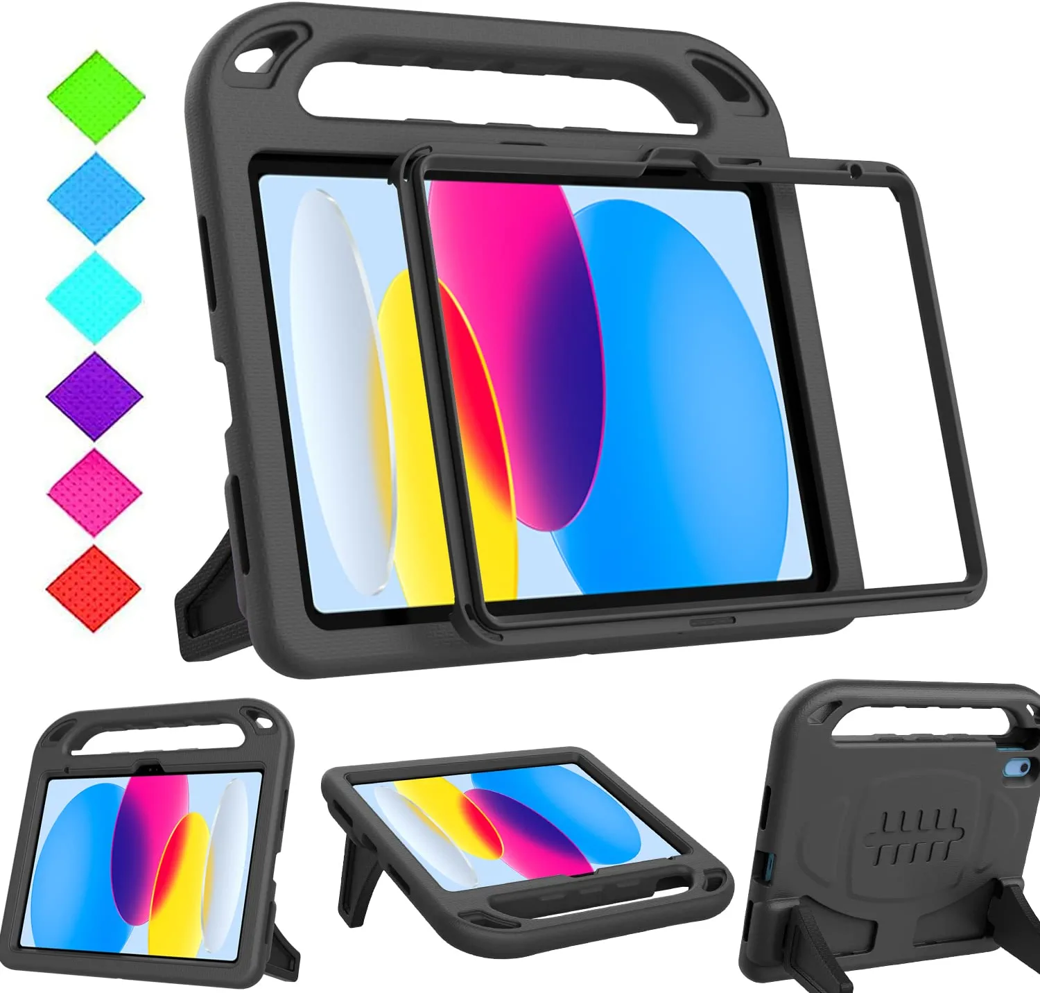 BMOUO Kids iPad 10.9 inch 2022 Case with Screen Protector & Stand ...