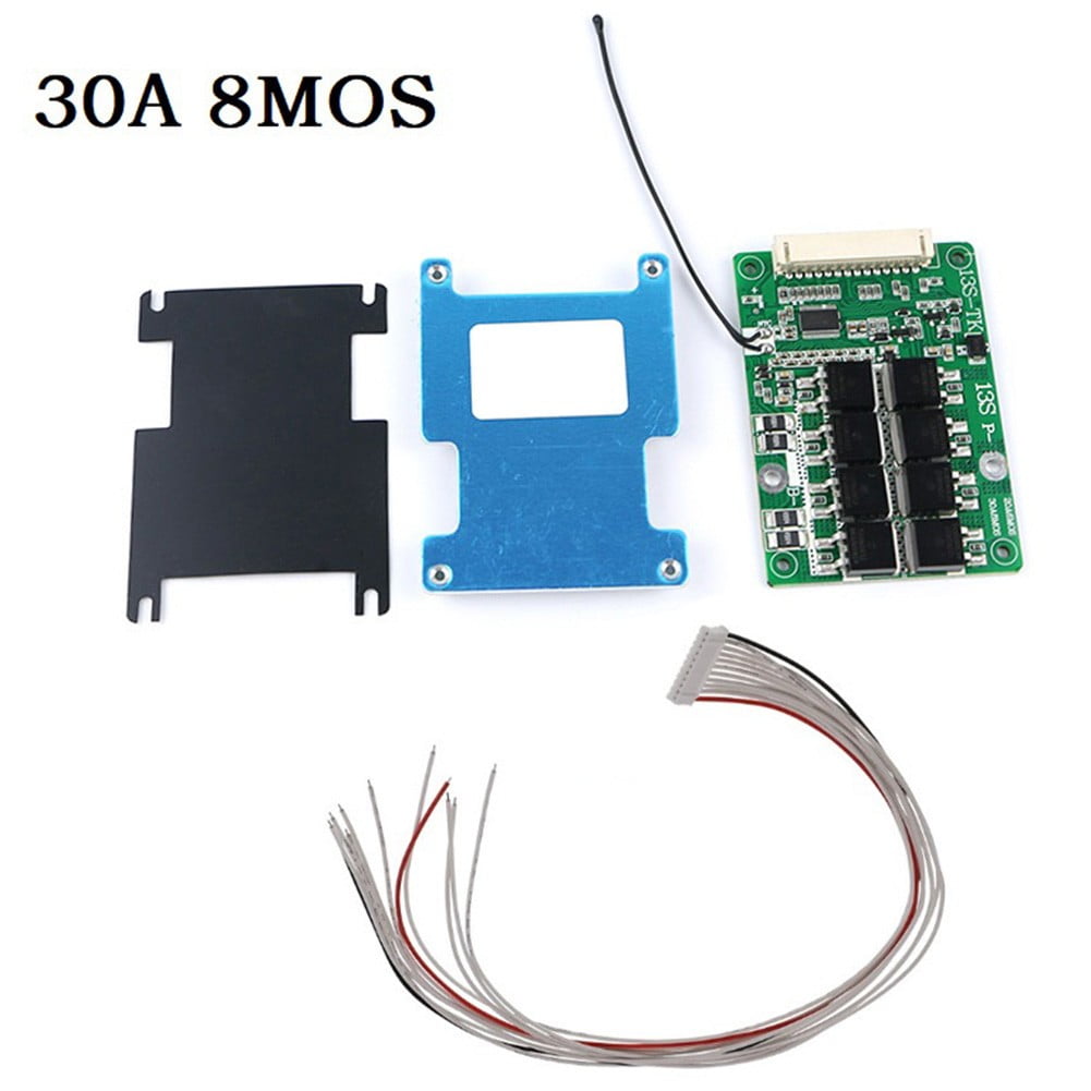 BMS 13S 48V 20A 30A Li-ion Battery Charge Board Balanced Equalizer Version - Walmart.com