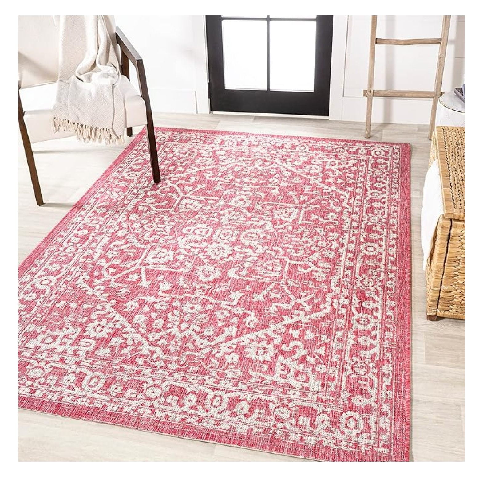 BMS104E-9 Santa Monica Malta Bohemian Medallion Textured Weave Indoor ...