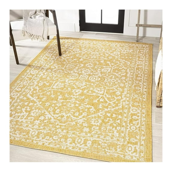 BMS104G-3 Santa Monica Malta Bohemian Medallion Textured Weave Indoor ...