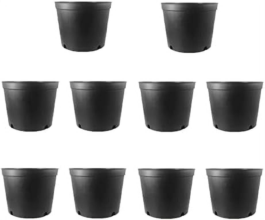 BMSH-BF18 10 Pcs / 1 Trade-Gallon Open-Diameter 6.57 Black Plastic Mid ...