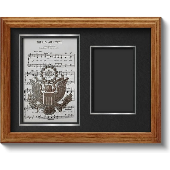 BMT Graduation Gift – 6x8 Frame Holds 2x3 Photo – USAF Emblem with Song ...