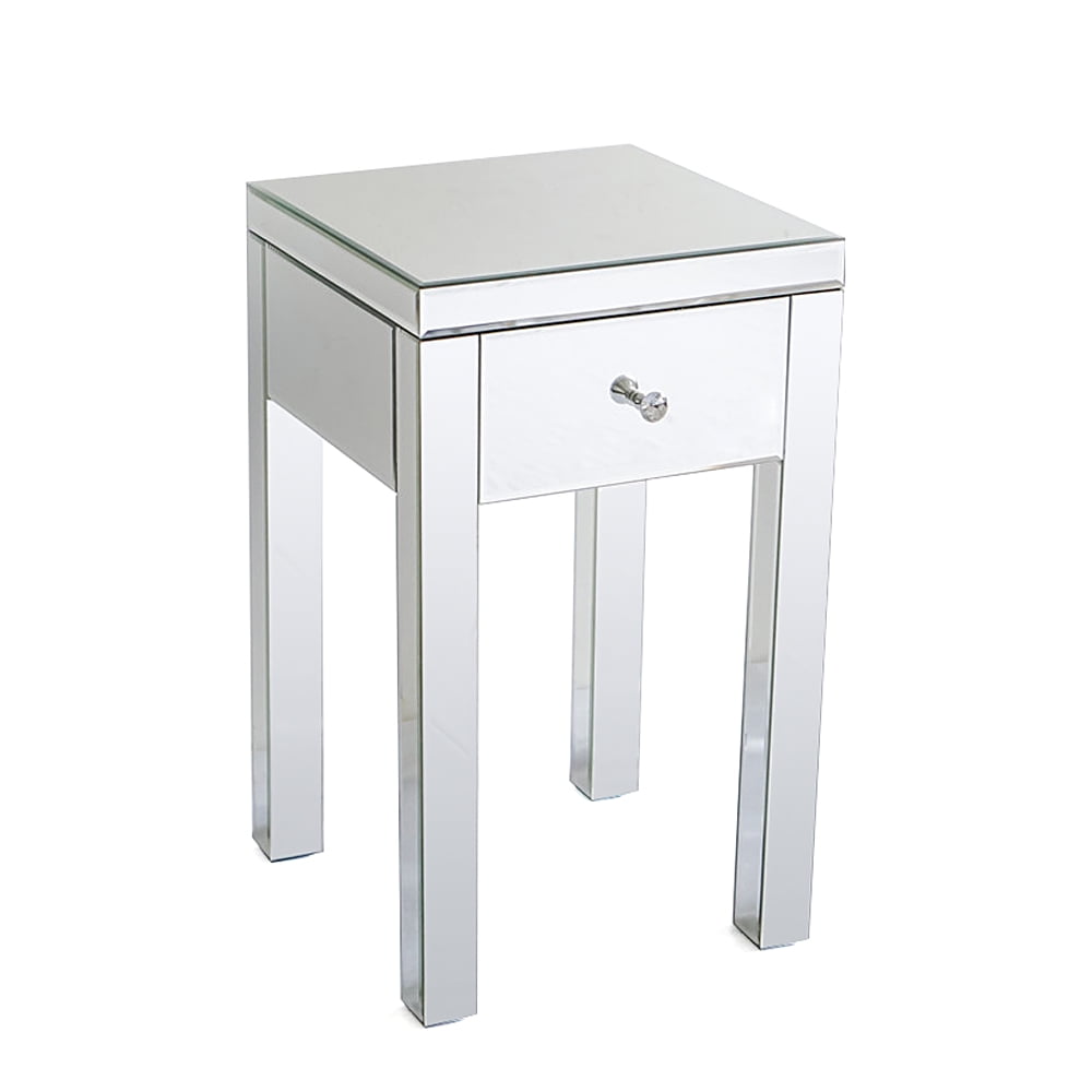 BMTBUY Modern and Contemporary Small 1 Drawer Mirrored Nightstand ...