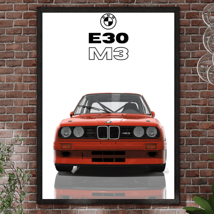 BMW E30 M3 24X36 WALL POSTERS MAN CAVE GARAGE GERMANY RACING E36 E46 90 ...