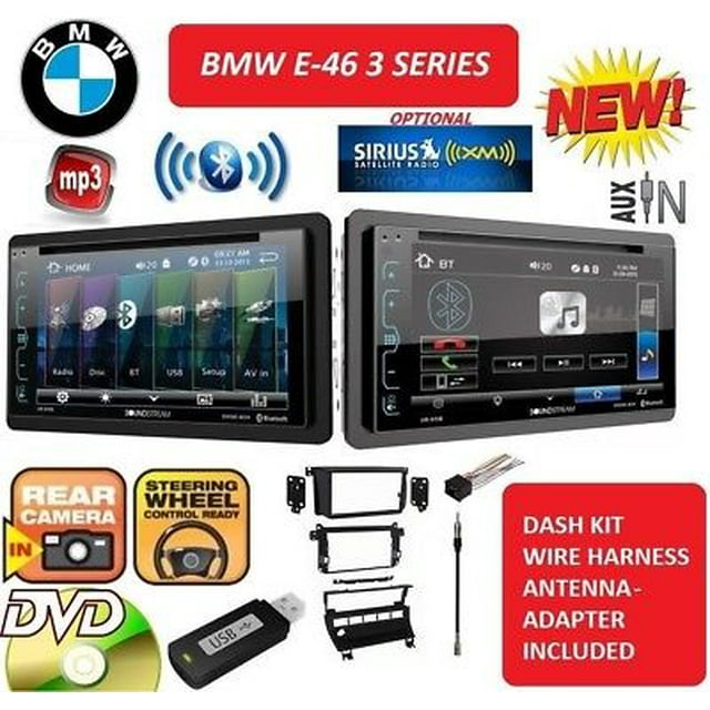 BMW E46 BLUETOOTH DVD USB Double Din Car Stereo Radio Dash Kit OPTIONAL ...